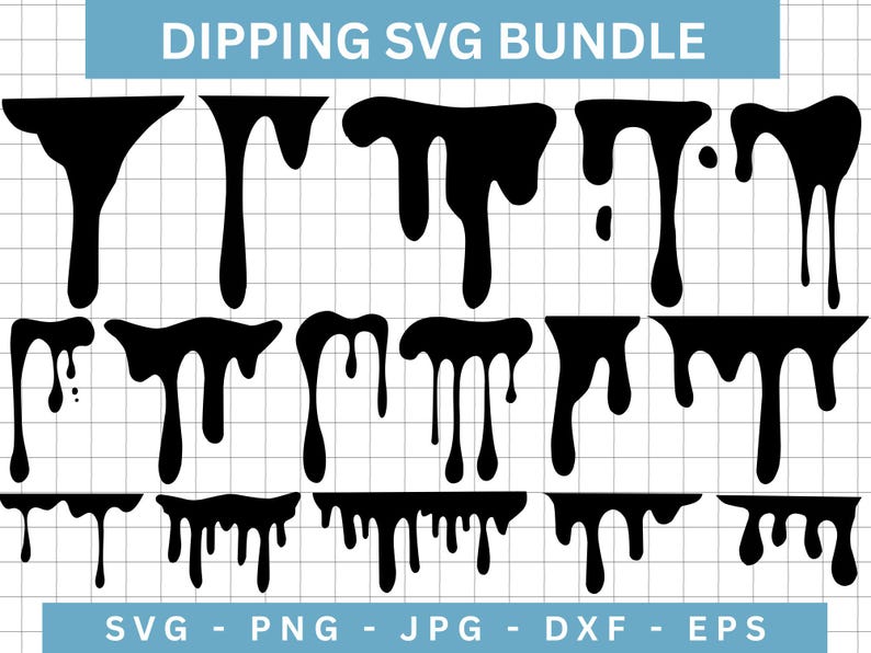 Dripping Borders SVG Bundle, Paint Drip Cut Files (digital Download) - Etsy