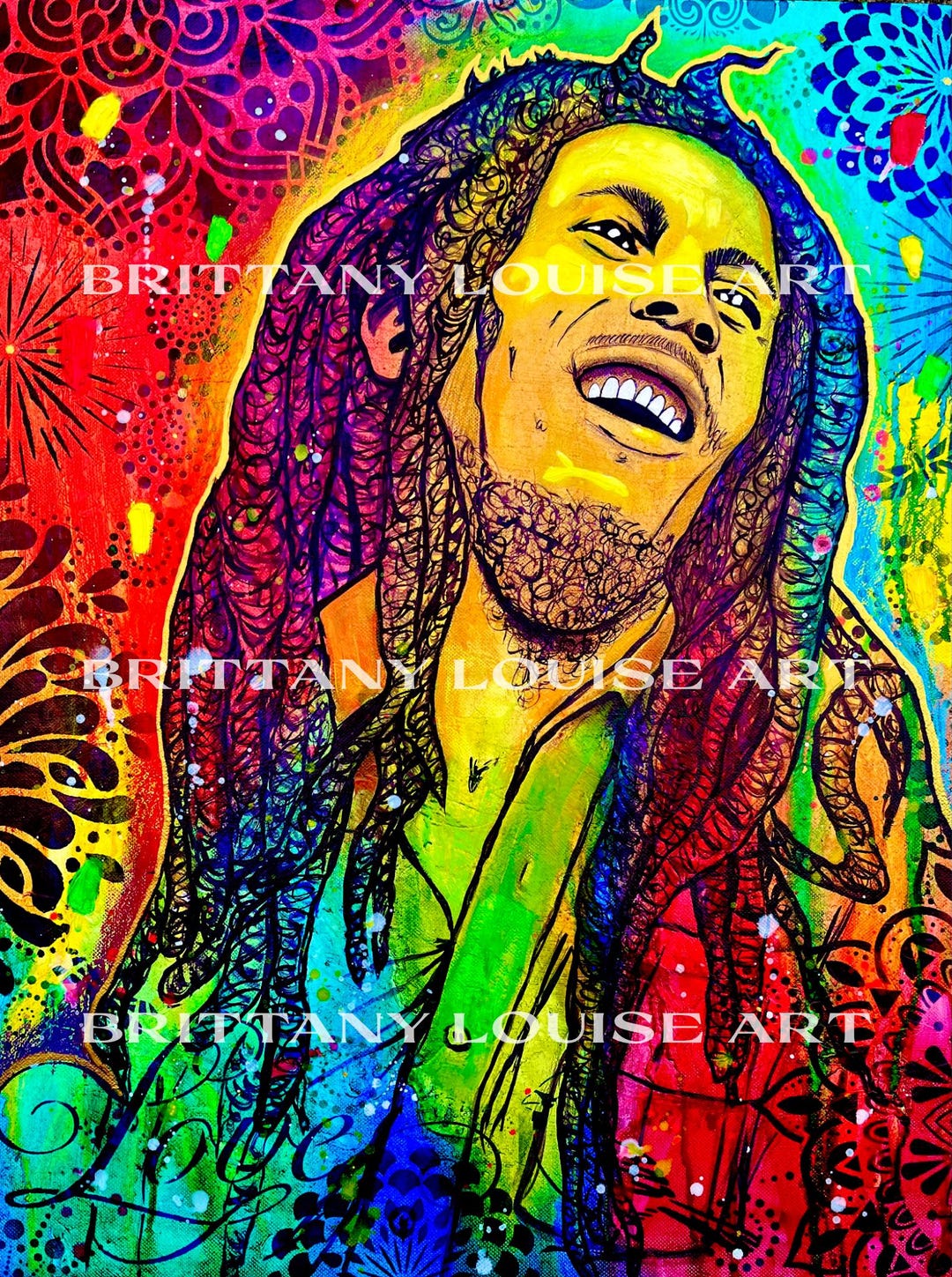 Bob Marley Art Print 8.5x11 Inches - Etsy