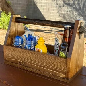 Handmade Wood BBQ Caddy - Etsy