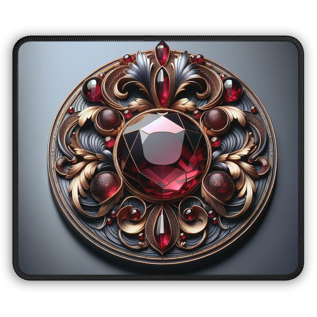 Gaming Mouse Pad, Elegant Garnet Birthstone Represention, Highly ...