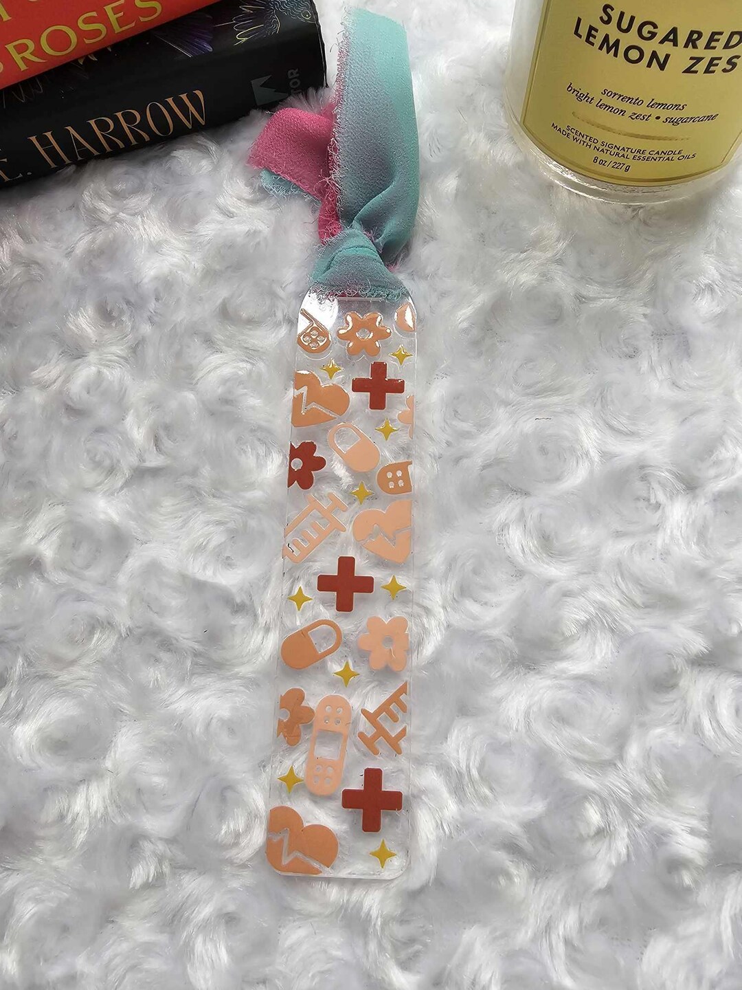 Deluxe Nurse Icons Acrylic Bookmark, Book Lover Gift, Aesthetic ...
