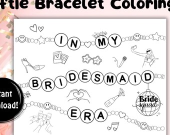 In My Bride Era Coloring, Eras Coloring, Friendship Bracelet Coloring ...