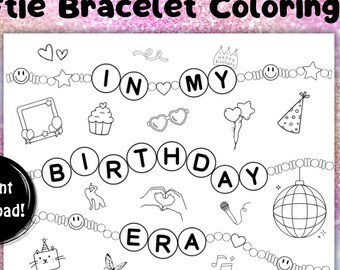 In My Bride Era Coloring, Eras Coloring, Friendship Bracelet Coloring ...