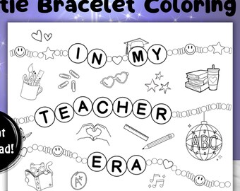 In My Bride Era Coloring, Eras Coloring, Friendship Bracelet Coloring ...