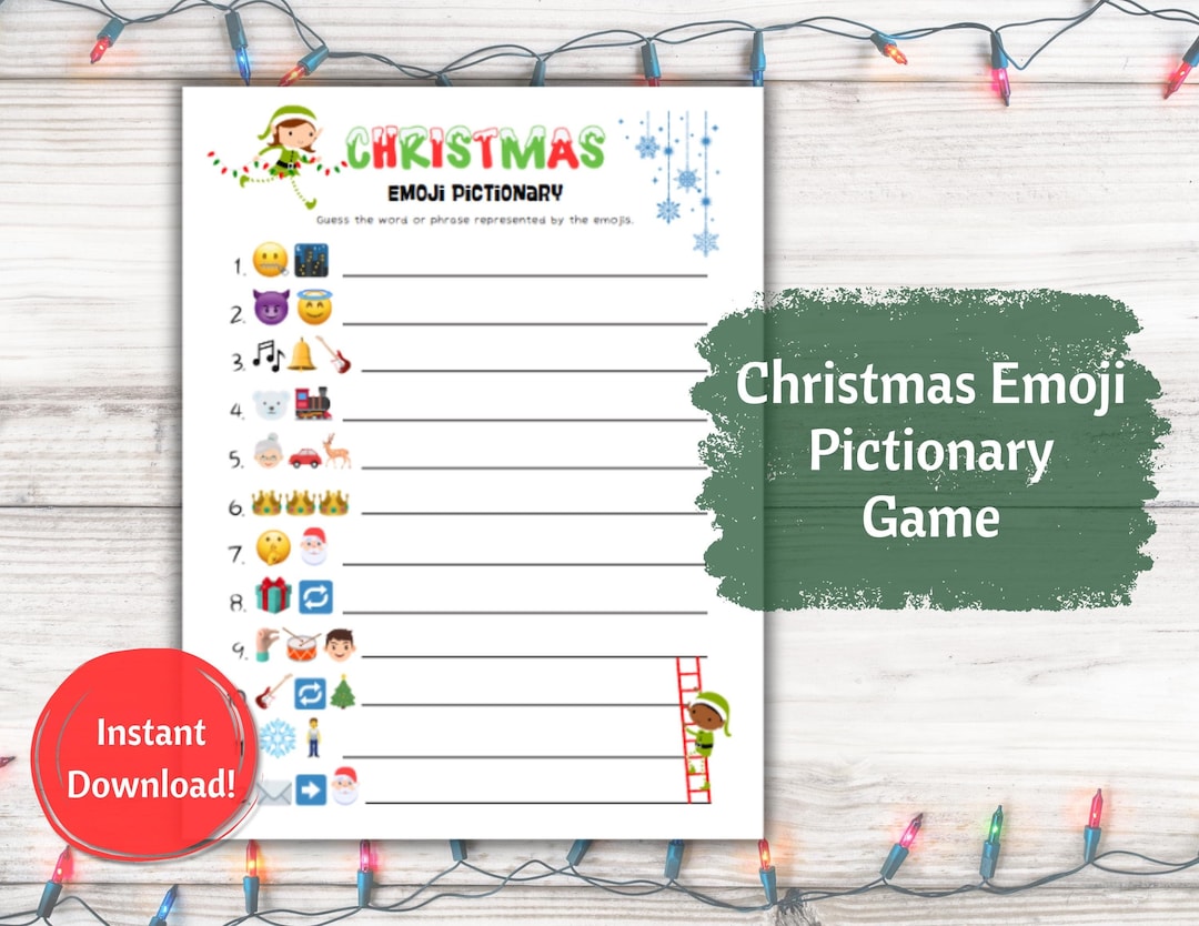 Christmas Emoji Pictionary, Christmas Pictionary, Christmas Emojis ...