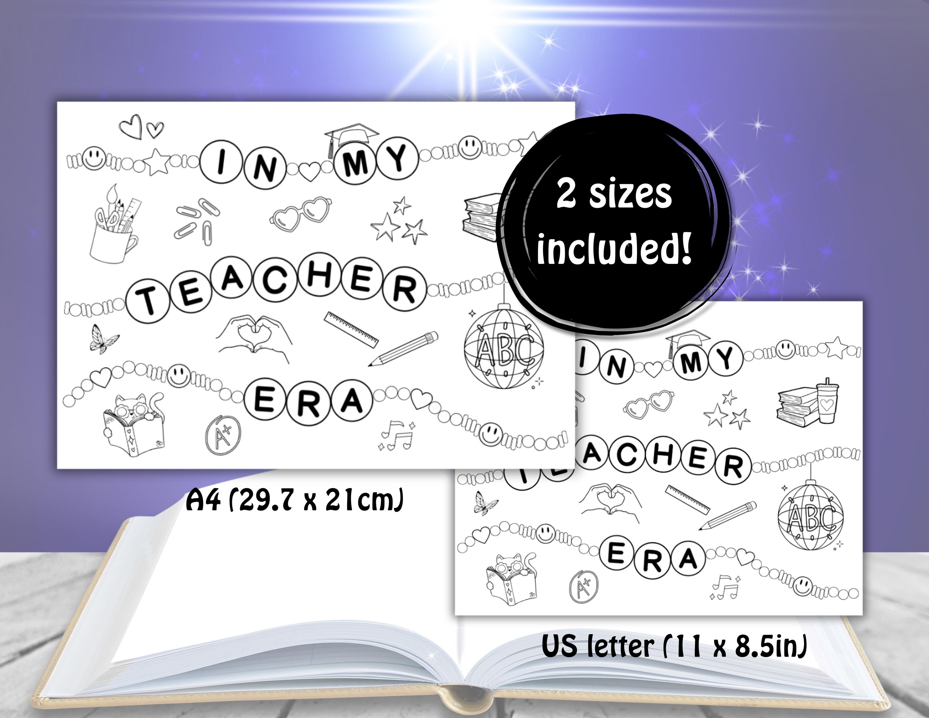 In My Teacher Era Coloring, Eras Coloring, Friendship Bracelet Coloring ...