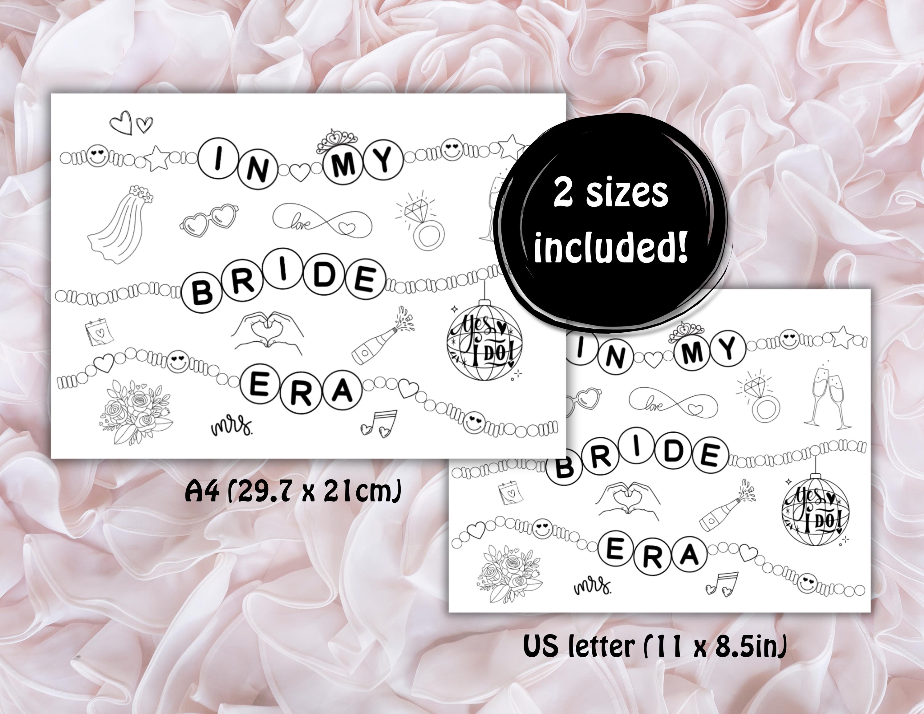 In My Bride Era Coloring, Eras Coloring, Friendship Bracelet Coloring ...