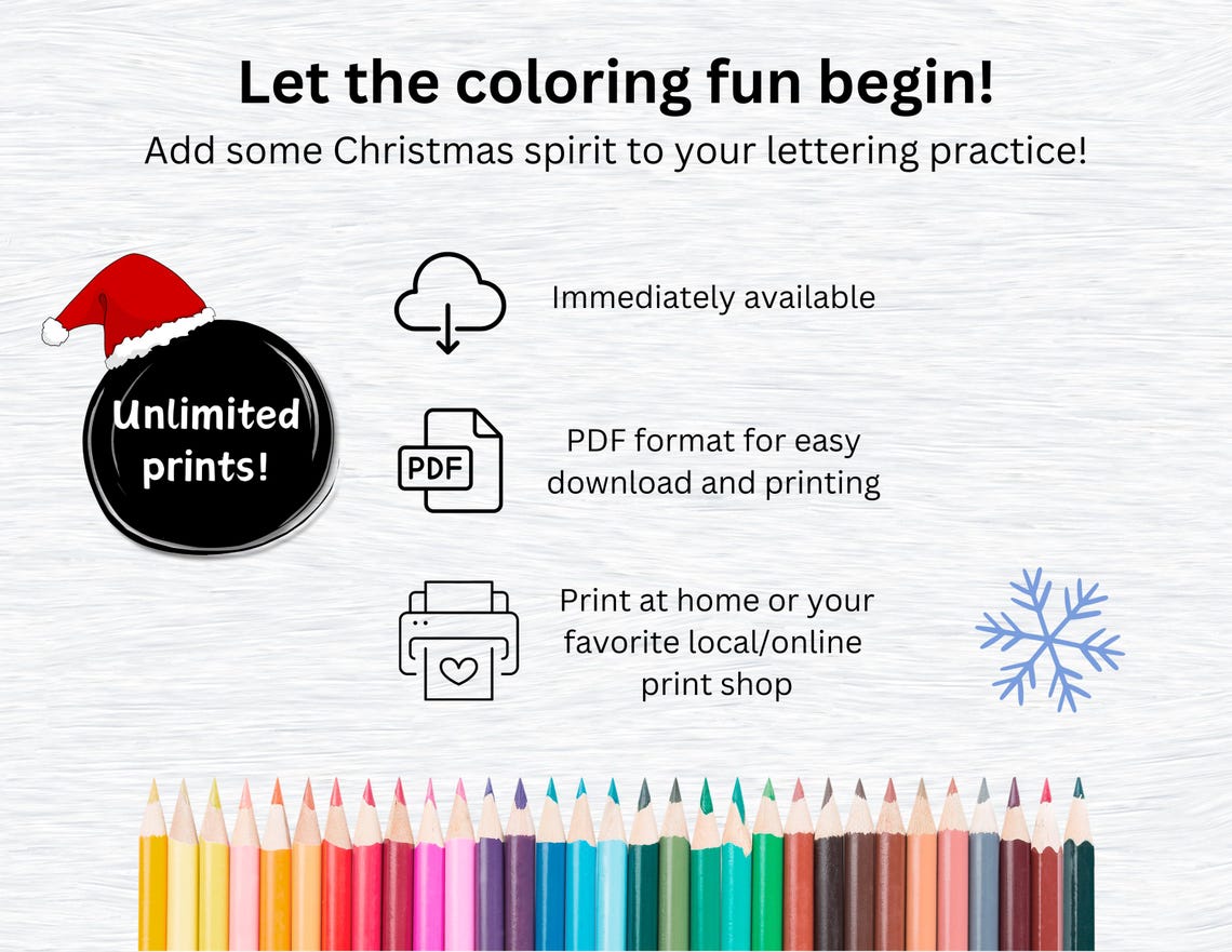 Christmas Alphabet Coloring Pages: Holiday ABC Practice (PDF) - Etsy