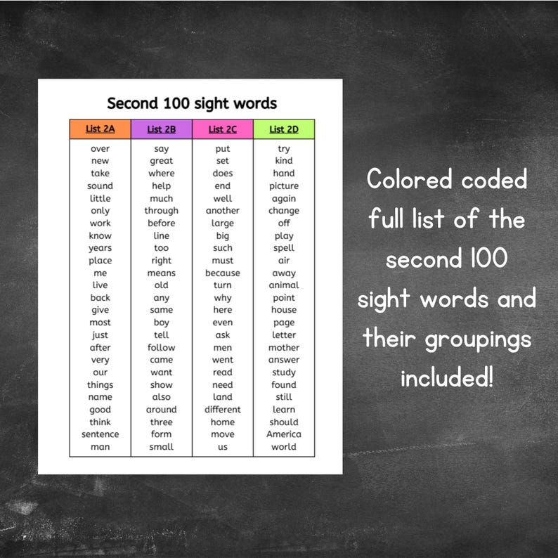 Fry's Second 100 Sight Words Flashcards: Kindergarten, 1st Grade ...