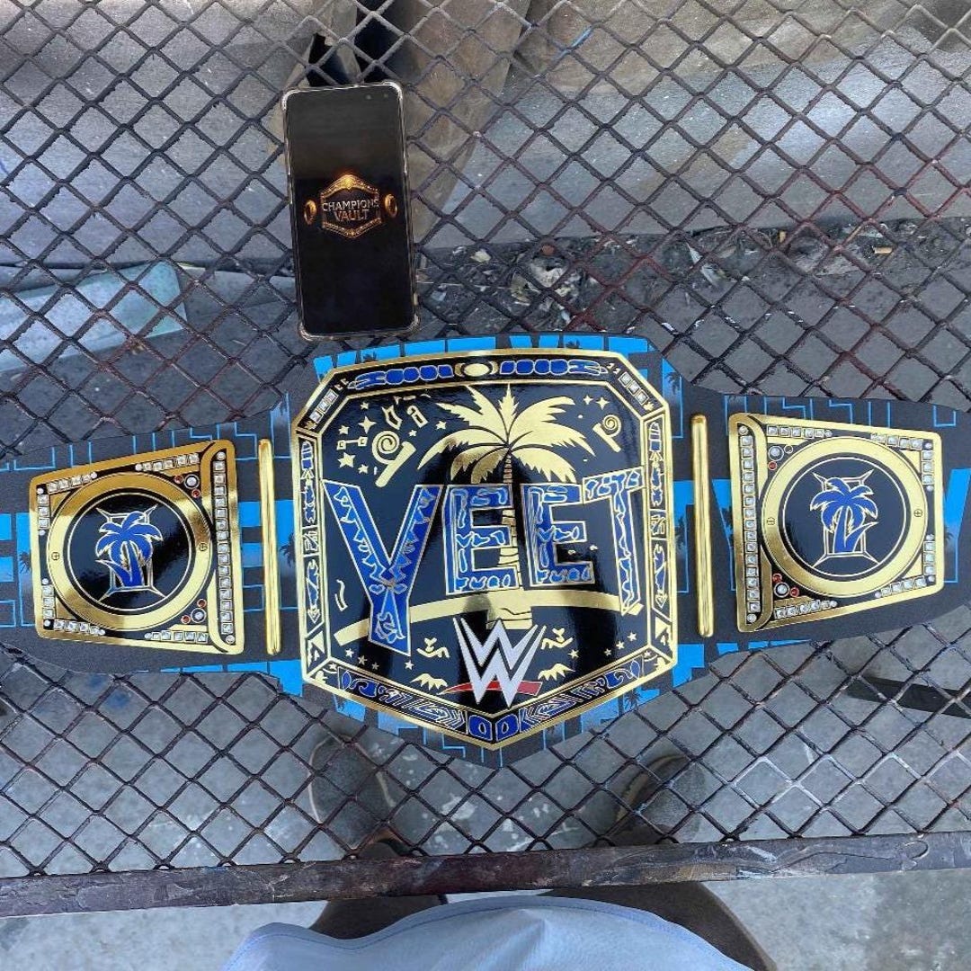 Yeet Championship Belt | 4mm Brass Gold-plated Custom Title Belt ...