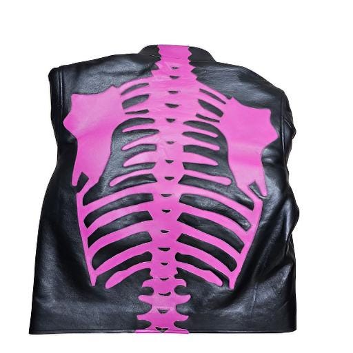 Unique Skeleton Leather Jacket for Men and Women Biker Style - Etsy