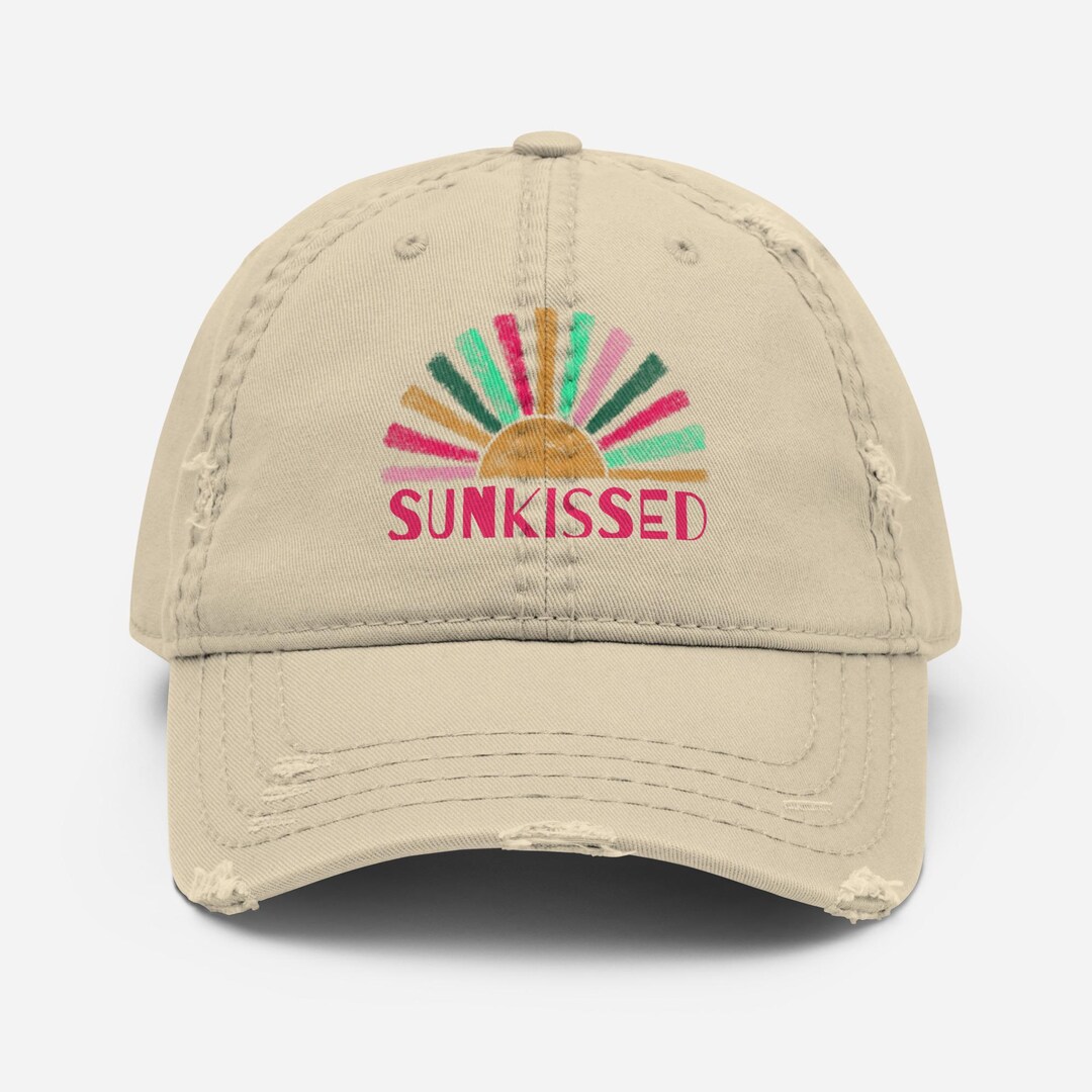 Sunkissed Custom Hand Drawn Distressed Dad Hat - Etsy