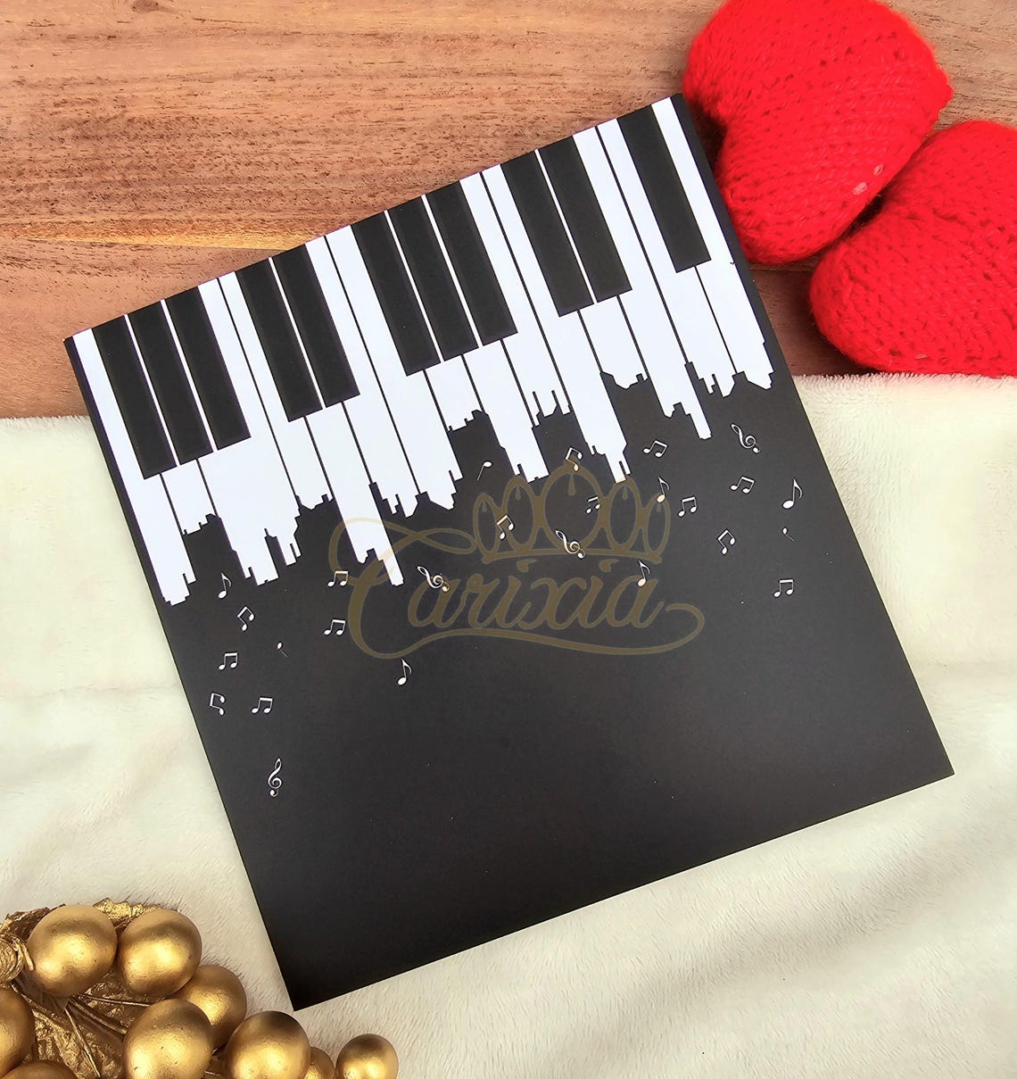 Piano Pop up Card - 3D Piano Card - Pop-up Piano Greeting Card With ...