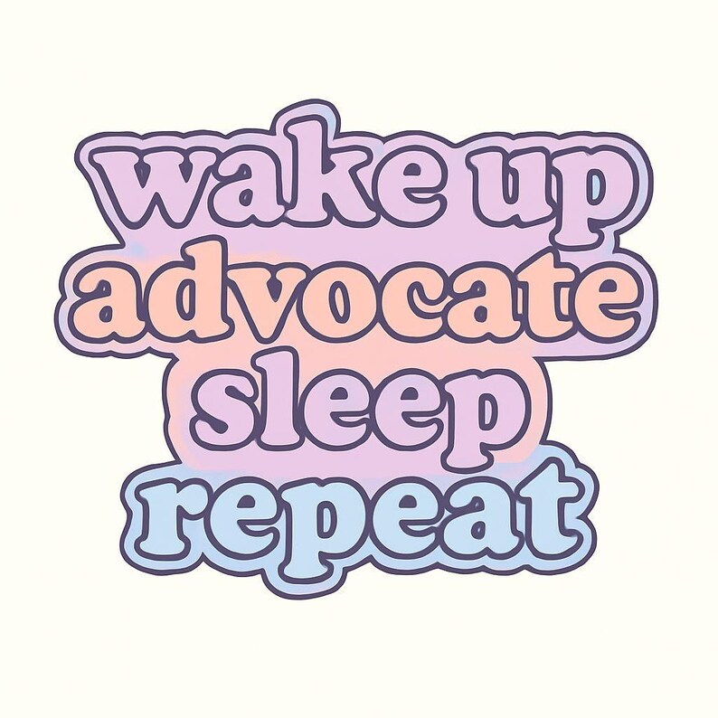 Wakeup Advocate Sleep Repeat PNG – Autism Awareness, Sticker Design ...