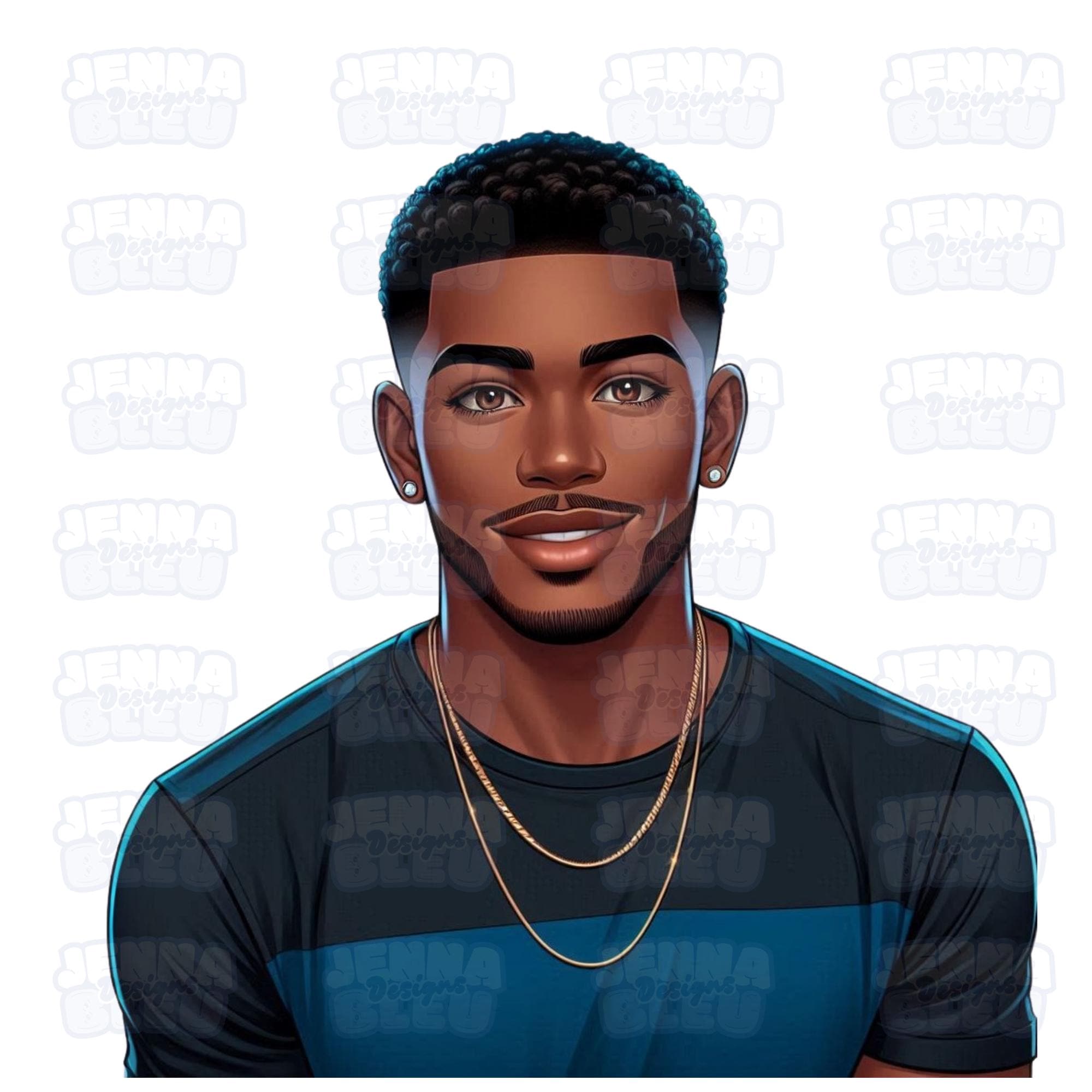 Confident Black King Art | Fashionable Melanin Man PNG (digital ...