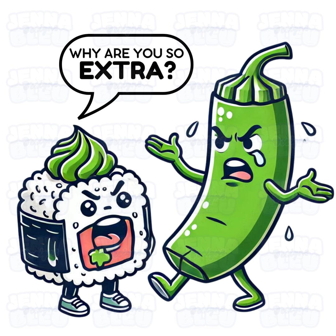 Sarcastic Sushi Designs PNG, Funny Wasabi Gifts, Sushi Humor Decor ...