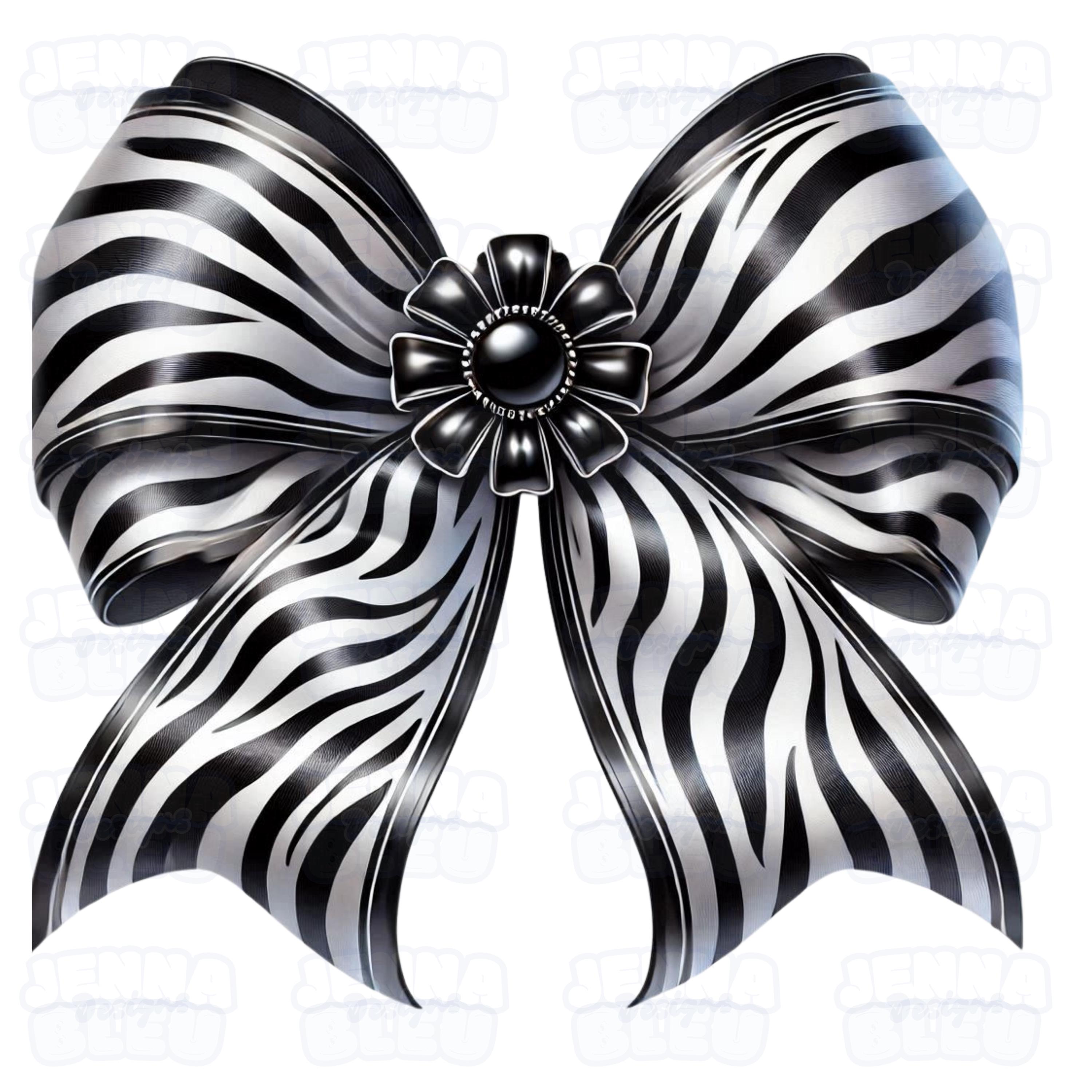 Zebra Print Coquette Bow PNG, Animal Brooch (digital Download) - Etsy