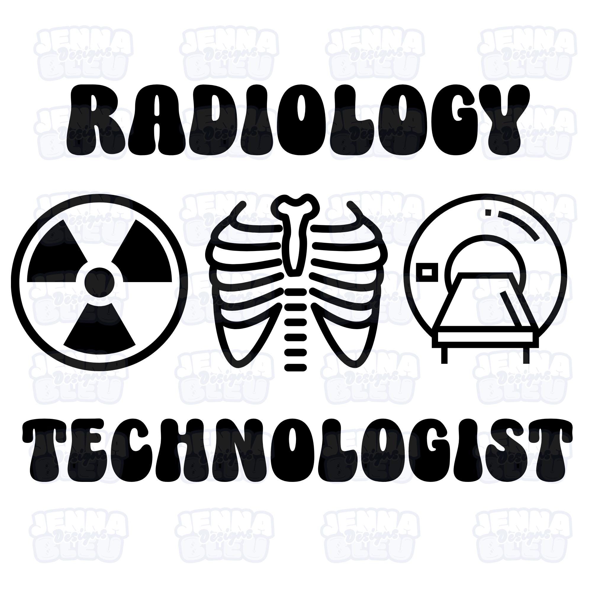 Rad Tech Skeleton Outline PNG | Radiology Technologist Clipart (digital ...