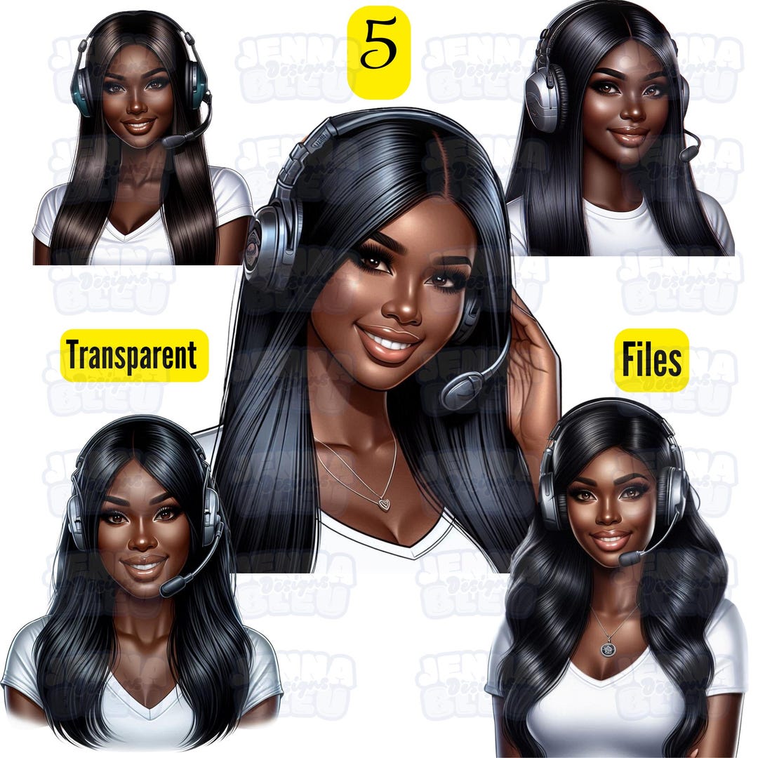 Black Woman Trucker PNG Clipart, Female CDL Driver, Headset Worker ...
