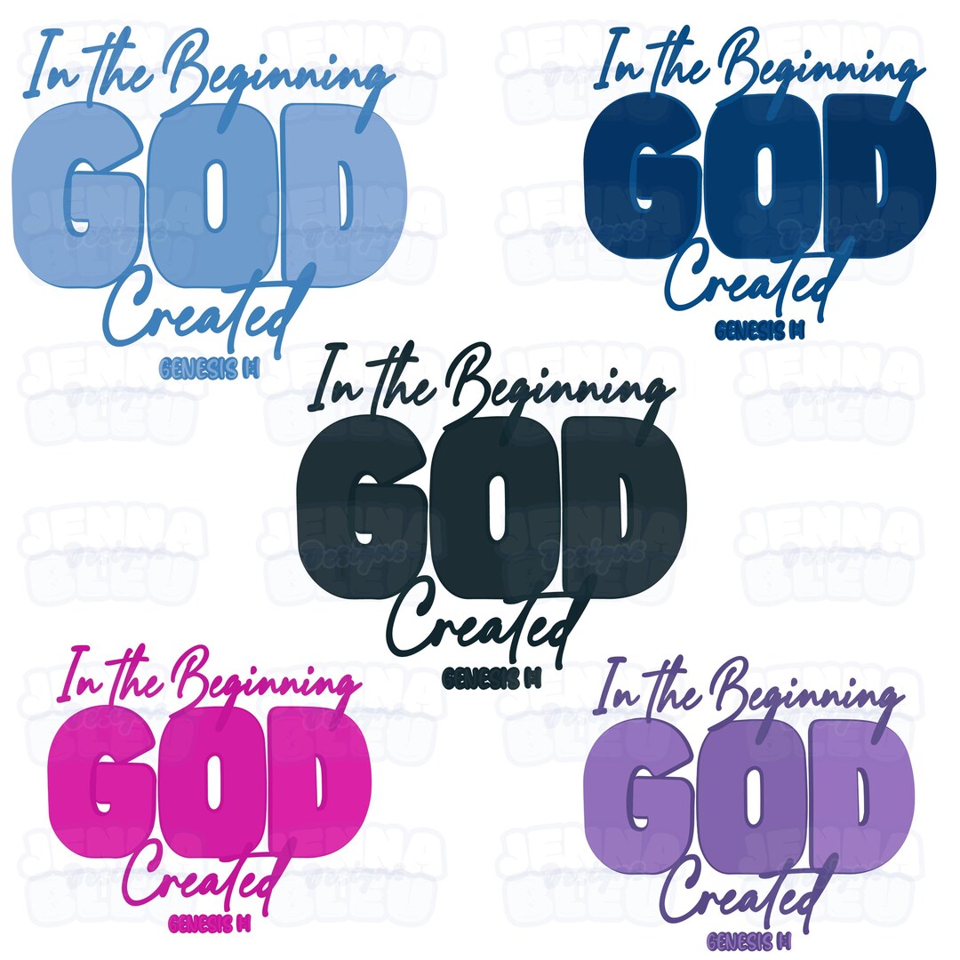 In the Beginning Bible Verse PNG, Bible Verse Png, Christian Png ...
