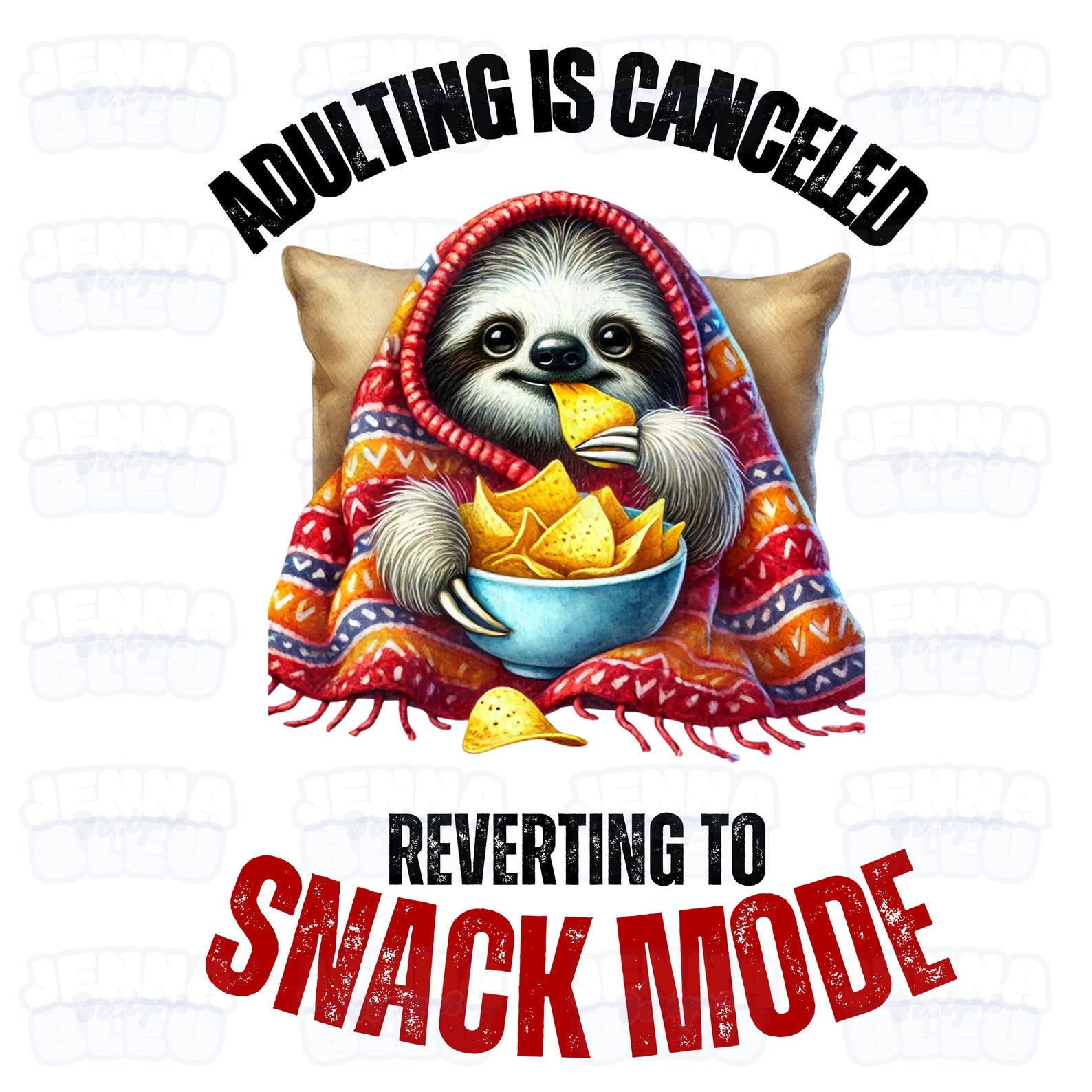 Sloth Clipart, Sarcastic Sloth Funny Clipart, Clipart for Digital ...