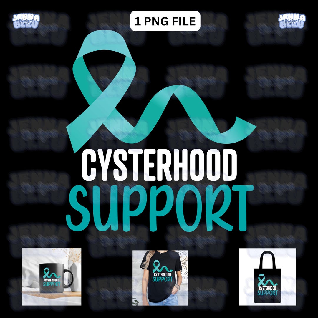 Cysterhood Support Ribbon PNG, PCOS Awareness (digital Download) - Etsy