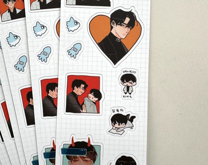 ORV Omniscient Reader's Viewpoint Kim Dokja Yoo Joonghyuk Sticker Sheet ...