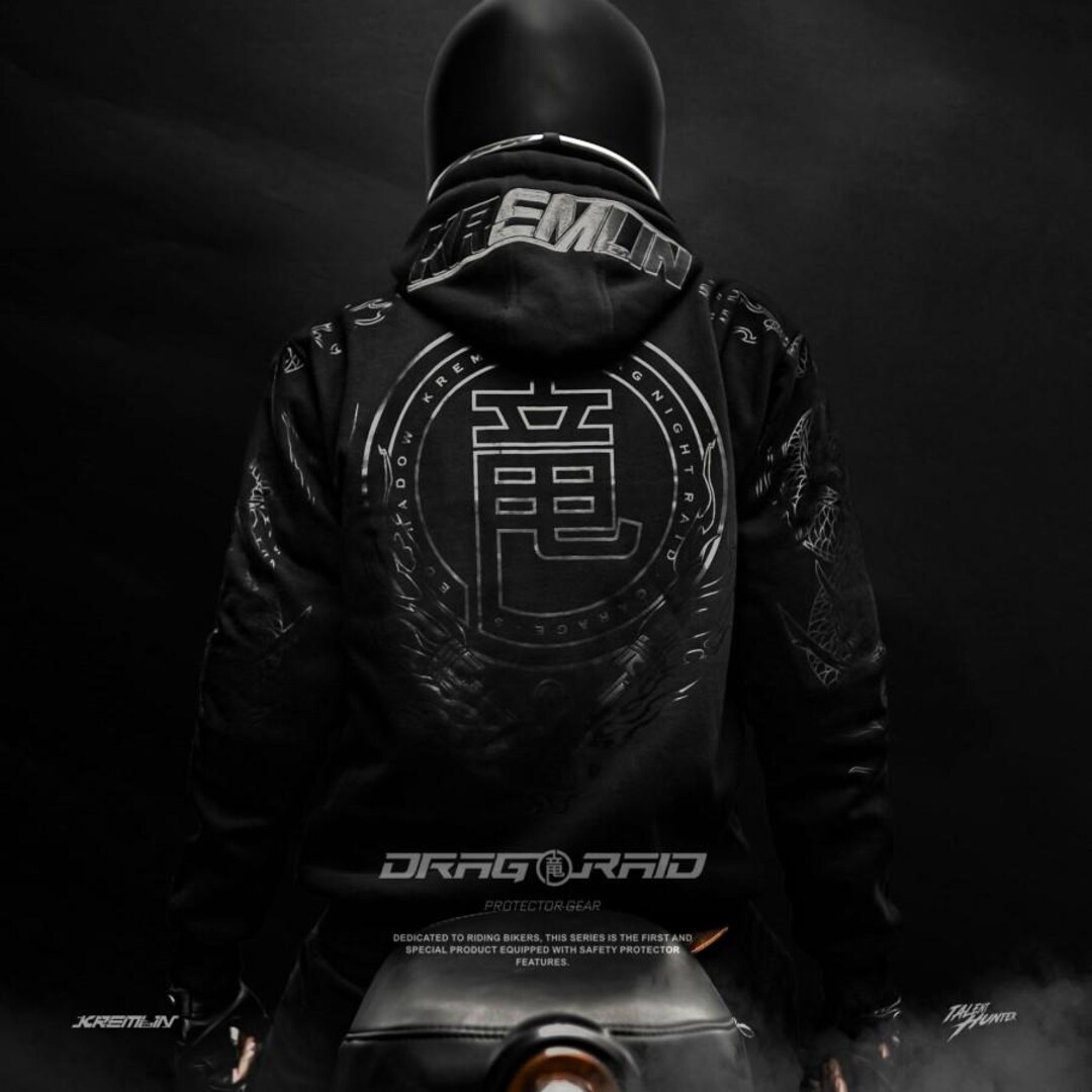 KRMLN Cyberpunk Bikers Series Hoodie With Armor Cybernetic Dragraid ...