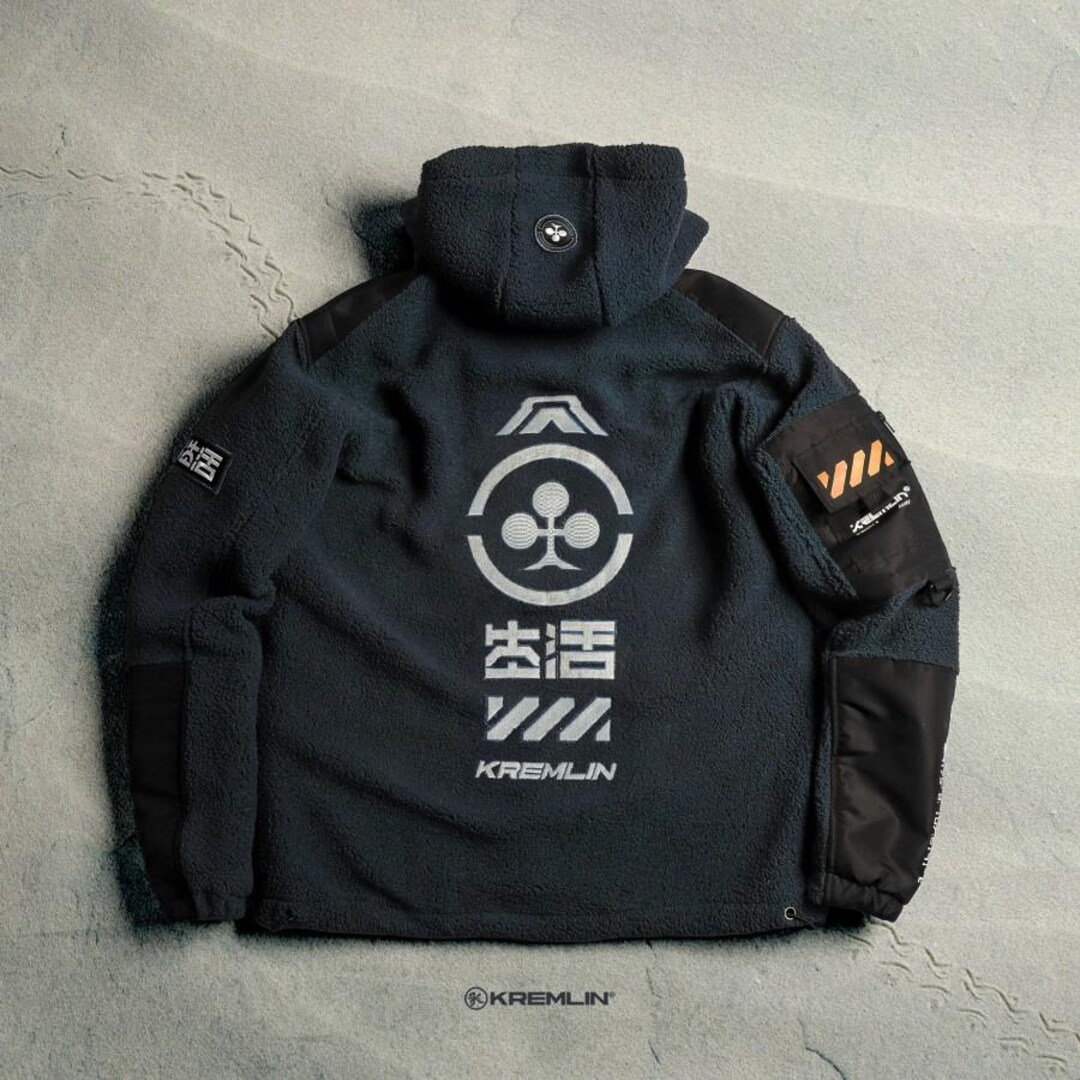 KRMLN Dystopia Series Techwear Type ASTRAL Cyber Tactical Sherpa Hoodie ...
