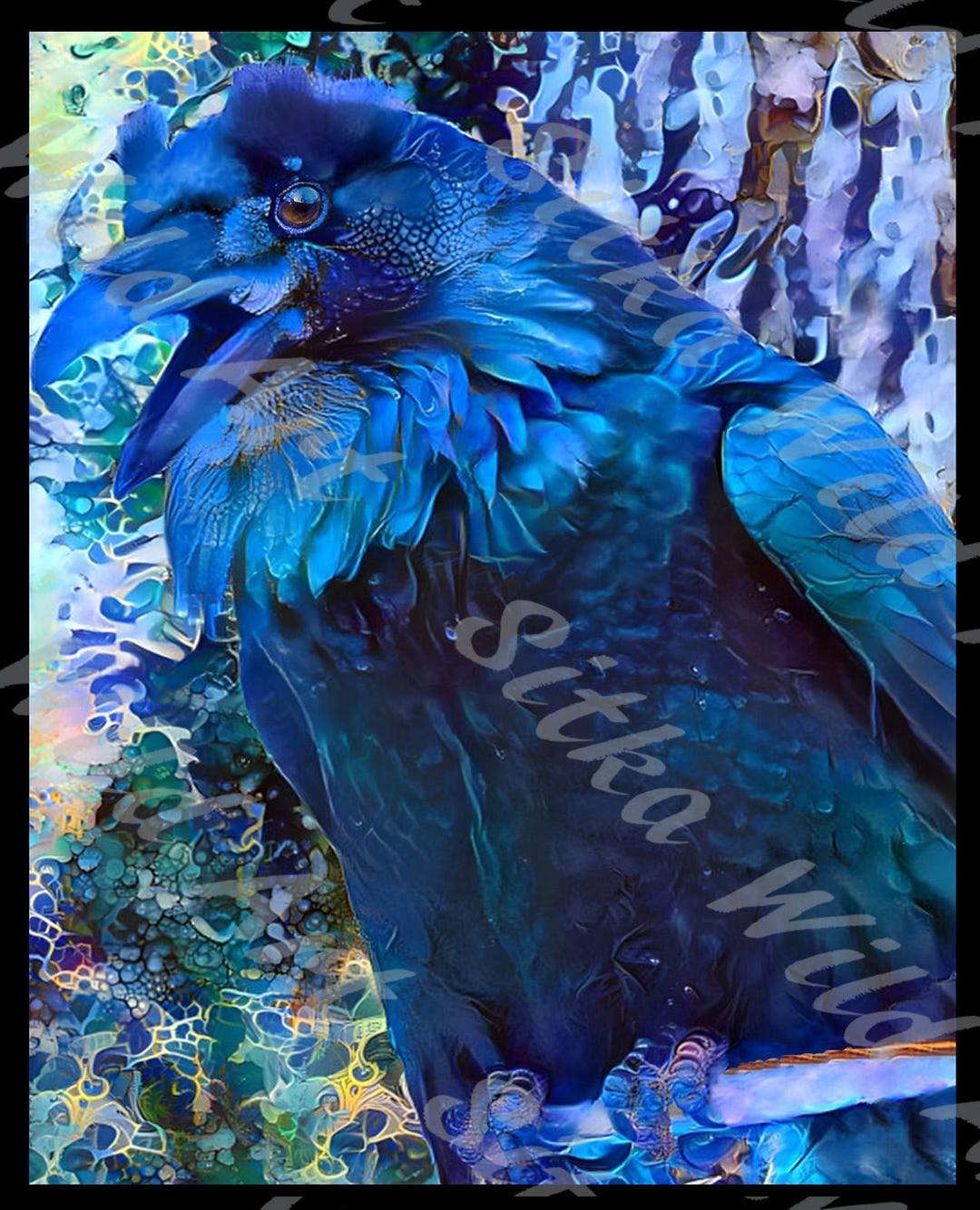 Sitka Raven in Tree - Print of Original Quilt - Etsy