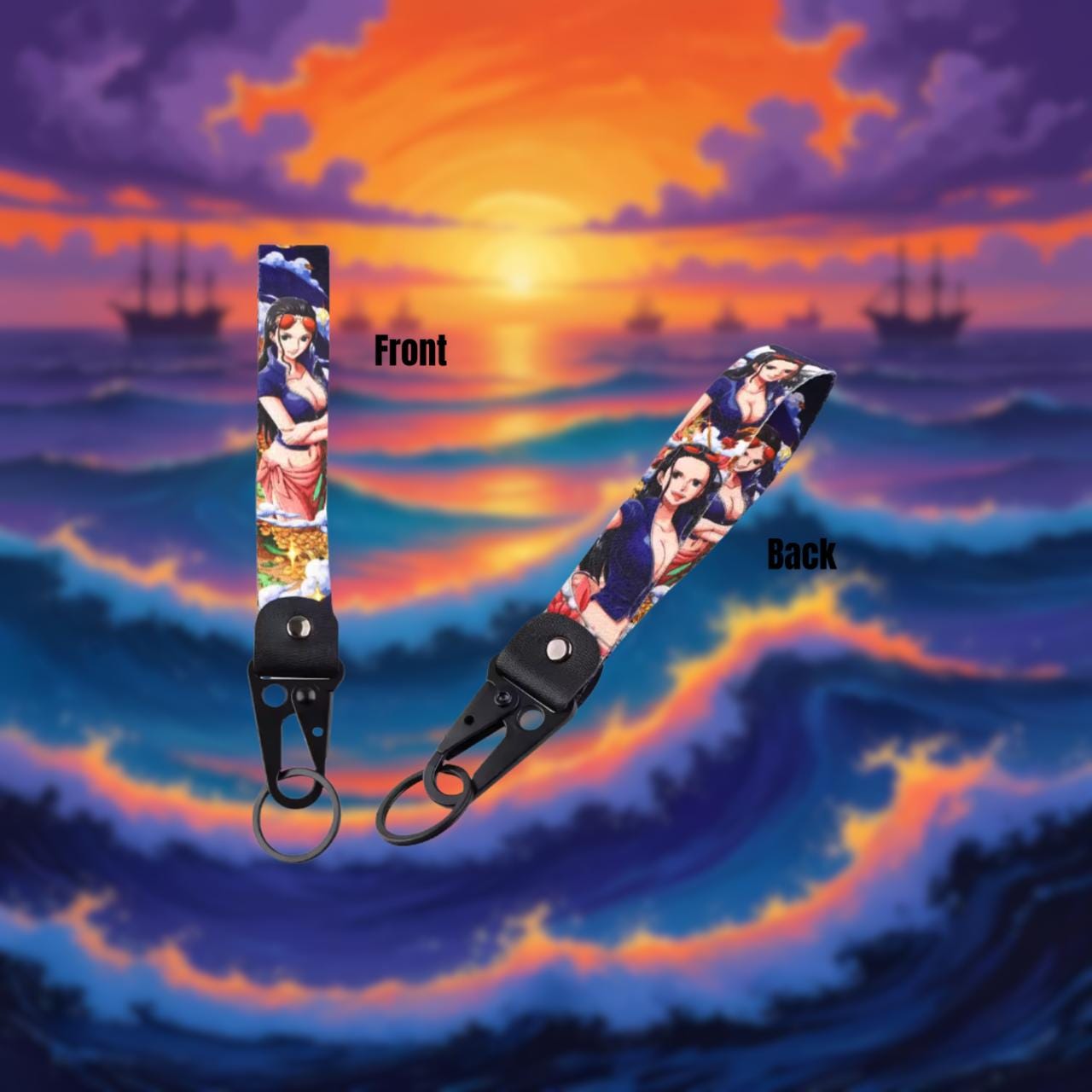 One Piece Anime Keychain Set – Robin, Nami, Hancock, Zoro, and Logo - Etsy