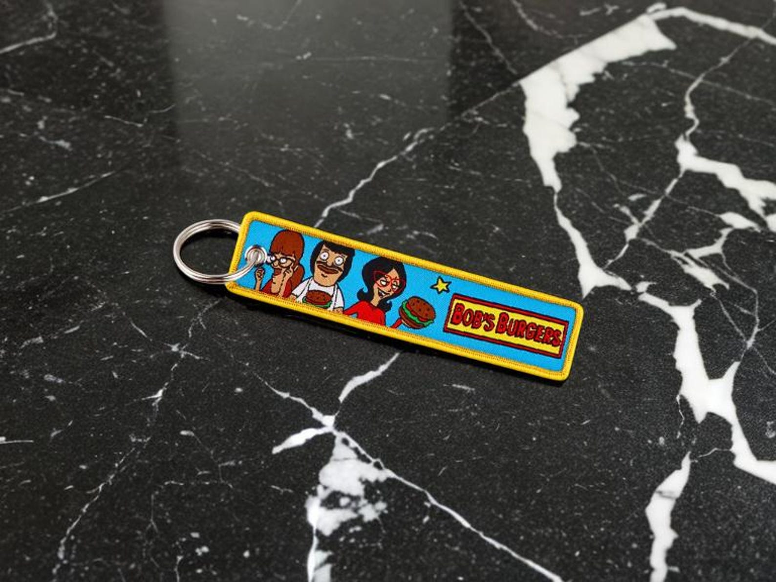 Bob's Burgers Embroidered Keychain - Belcher Family Inspired Jet Tag - Etsy