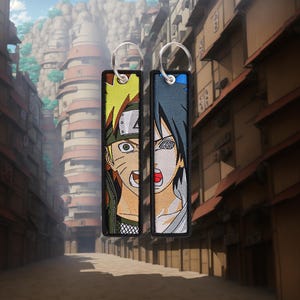 Fan-made Naruto Embroidered Keychain Set – Minato, Jiraiya, Nine-tailed ...