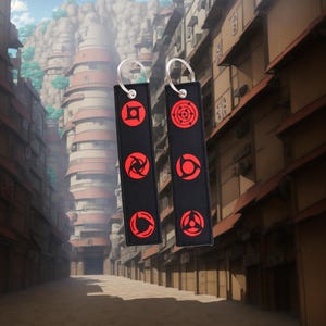 Fan-made Naruto Embroidered Keychain Set – Minato, Jiraiya, Nine-tailed ...