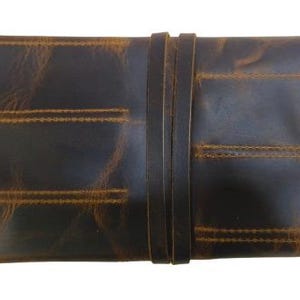 Leather Tool Roll Wood Carving Tools Pouch for Chisel Roll Brown Wrench ...