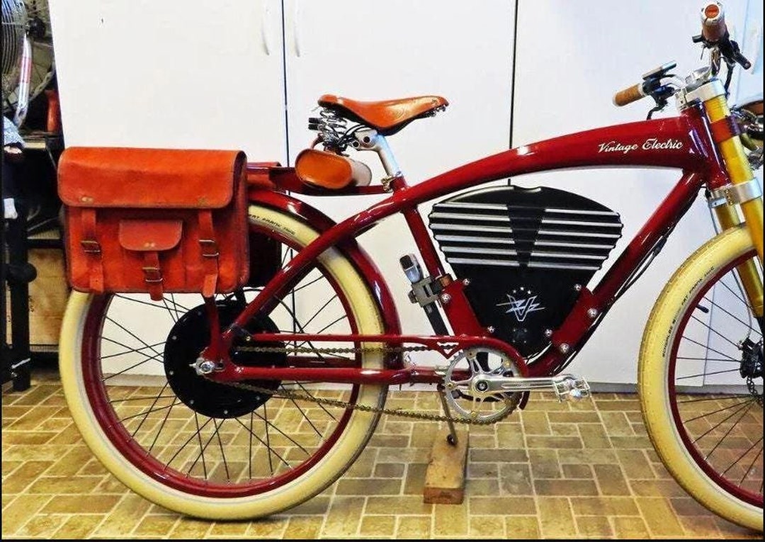 Leather Pannier Bicycle Bag Personalized Gift Leather Motorcycle Side ...