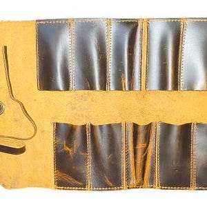 Leather Tool Roll Wood Carving Tools Pouch for Chisel Roll Brown Wrench ...