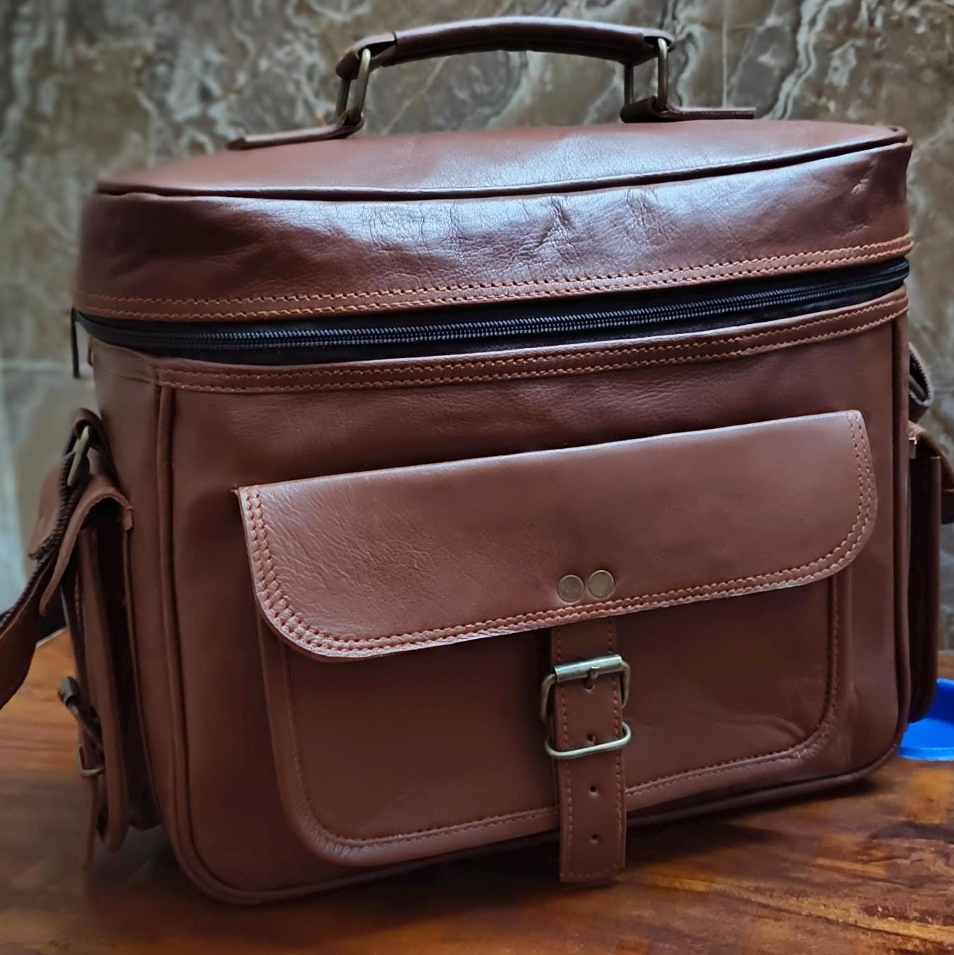 Personalized Leather Camera Bag, Camera Satchel Bag, Vintage Shoulder ...