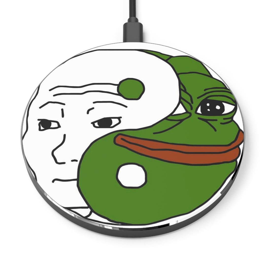 Wojak Pepe the Frog Crypto Meme Wireless Charger - Stylish Crypto Tech ...