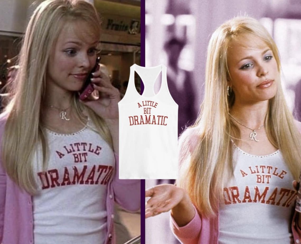 A Little Bit Dramatic Mean Girls Tank Top, Regina George Halloween Costume Tank Shirt - Etsy