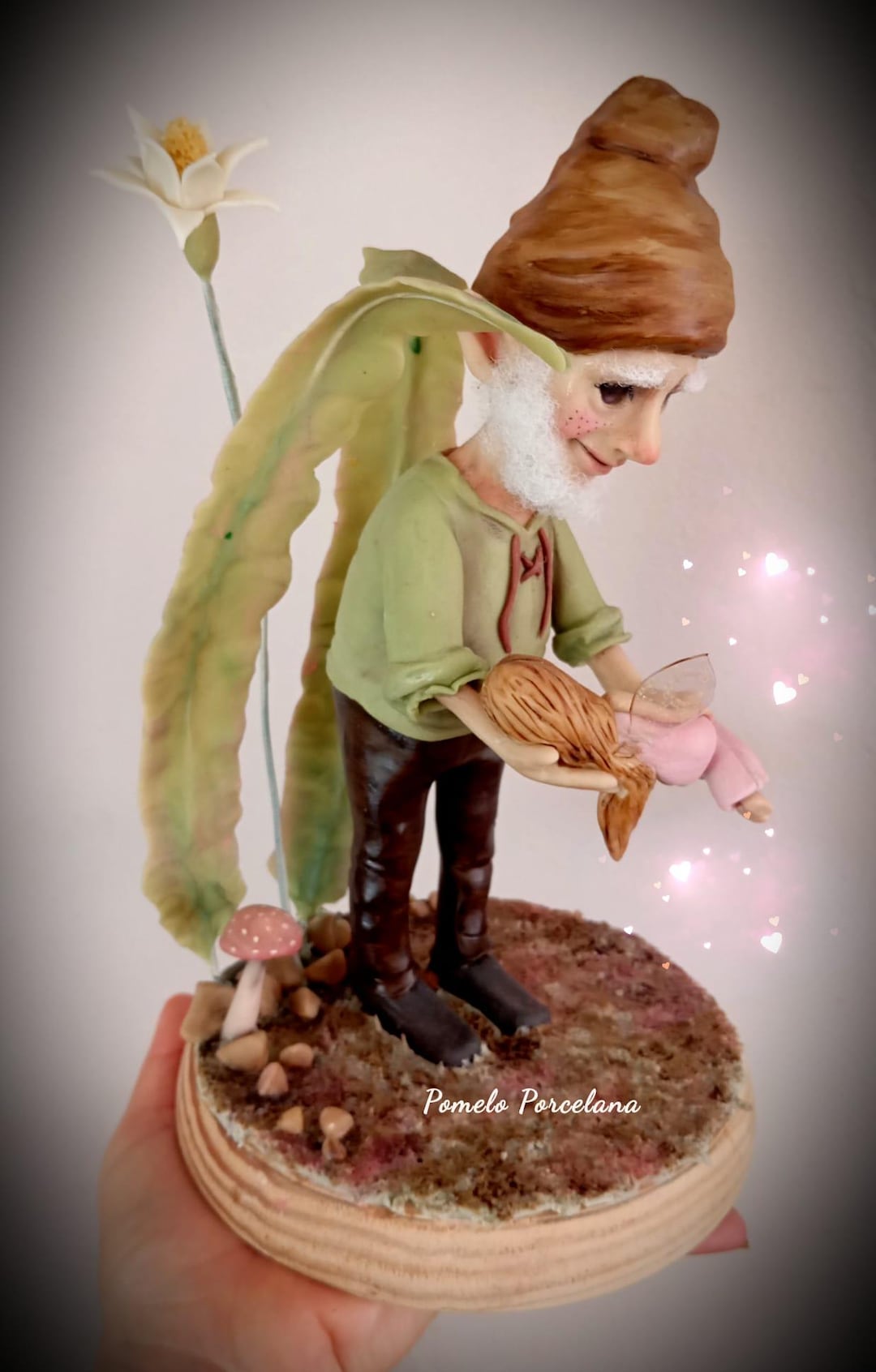 Elf Sculpture Handmade in Cold Porcelain – Unique Artisan Elf Figure ...