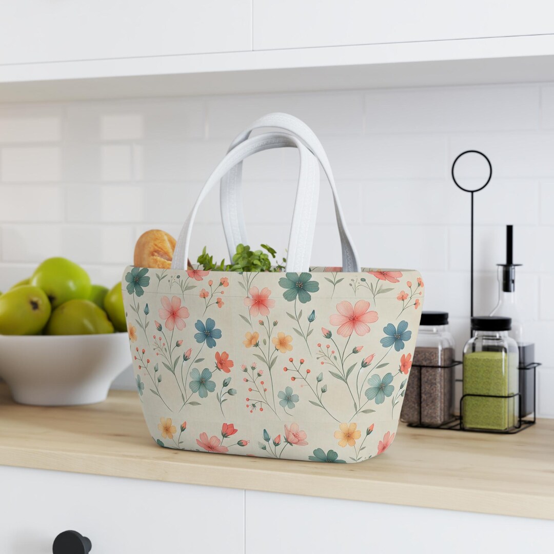 Lunch Bag for Women Lunch Bag Cute Lunch Bag Gift for Women Flower ...