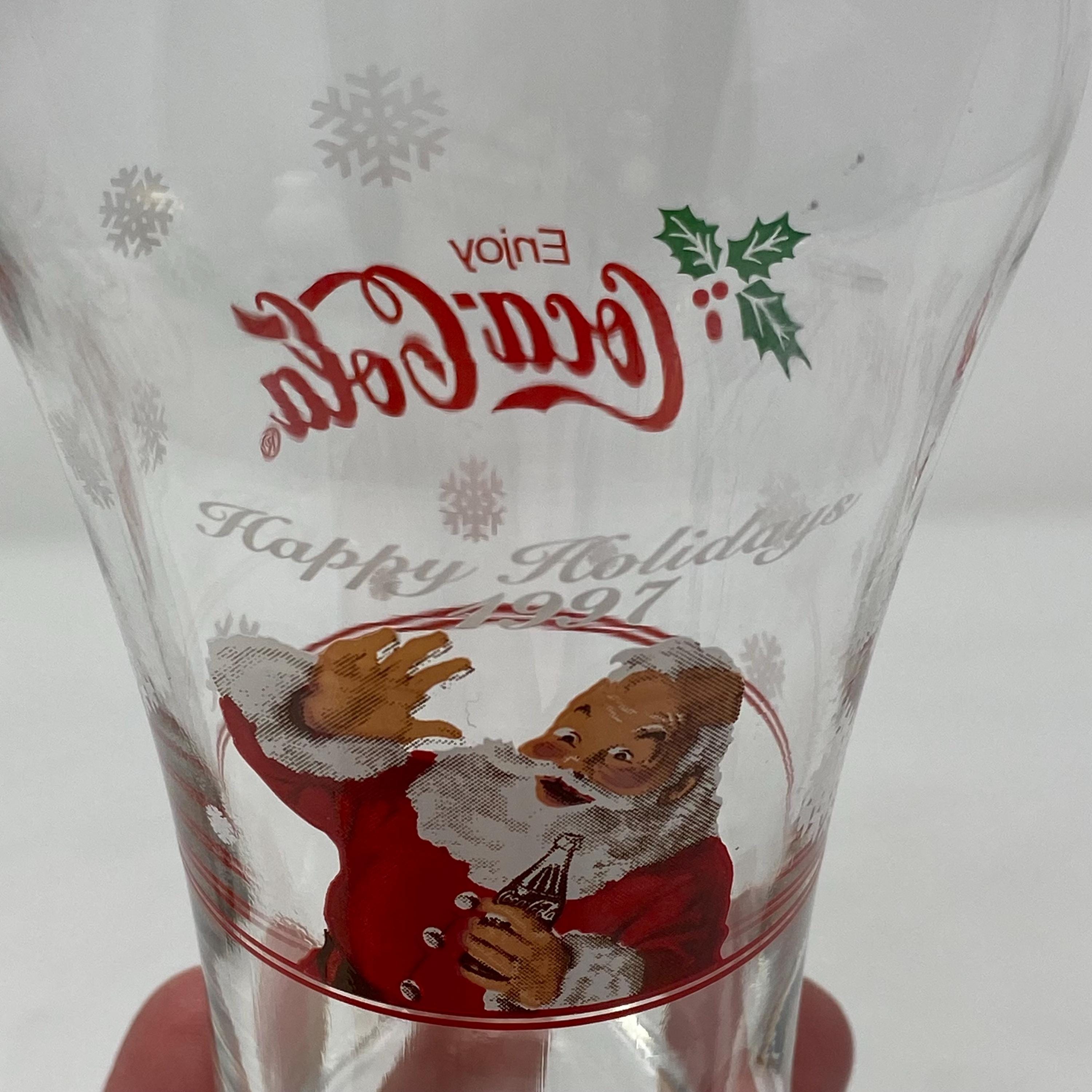 Vintage Set of 3 Coca-cola Happy Holidays Santa Claus Promotional ...