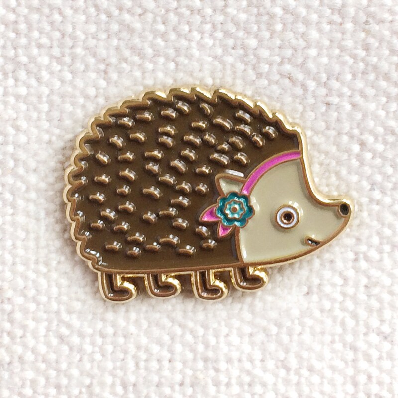 Hedgehog Pin - Etsy