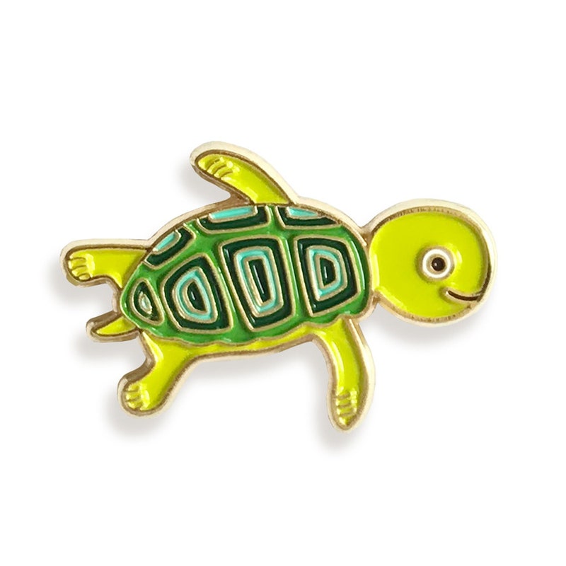 Turtle Enamel Pin - Etsy