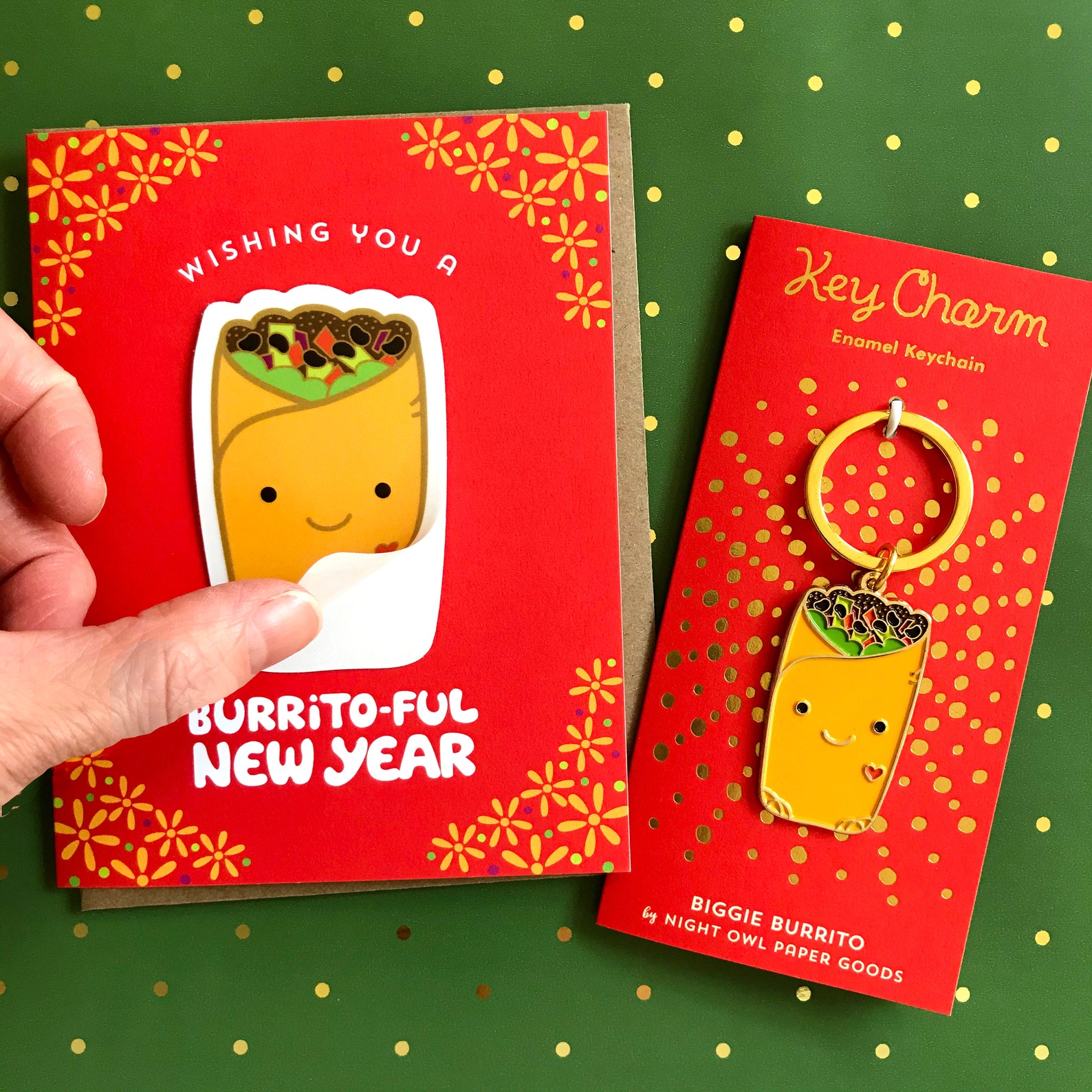 Burrito-ful New Year Sticker Card Includes Vinyl Burrito | Etsy