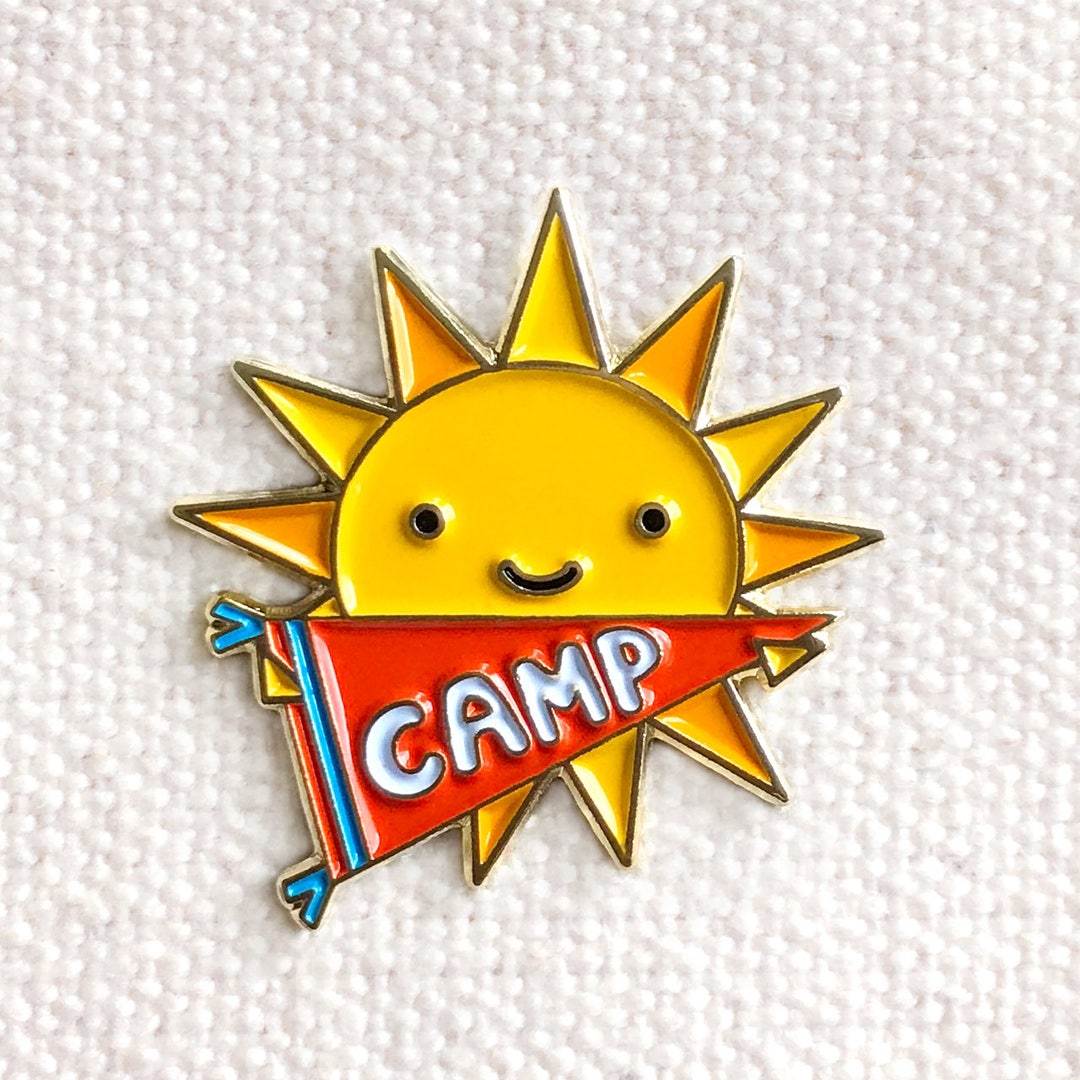 Happy Camper Pin Camp Enamel Pin Camp Lapel Pin Gift for Camper Camp ...