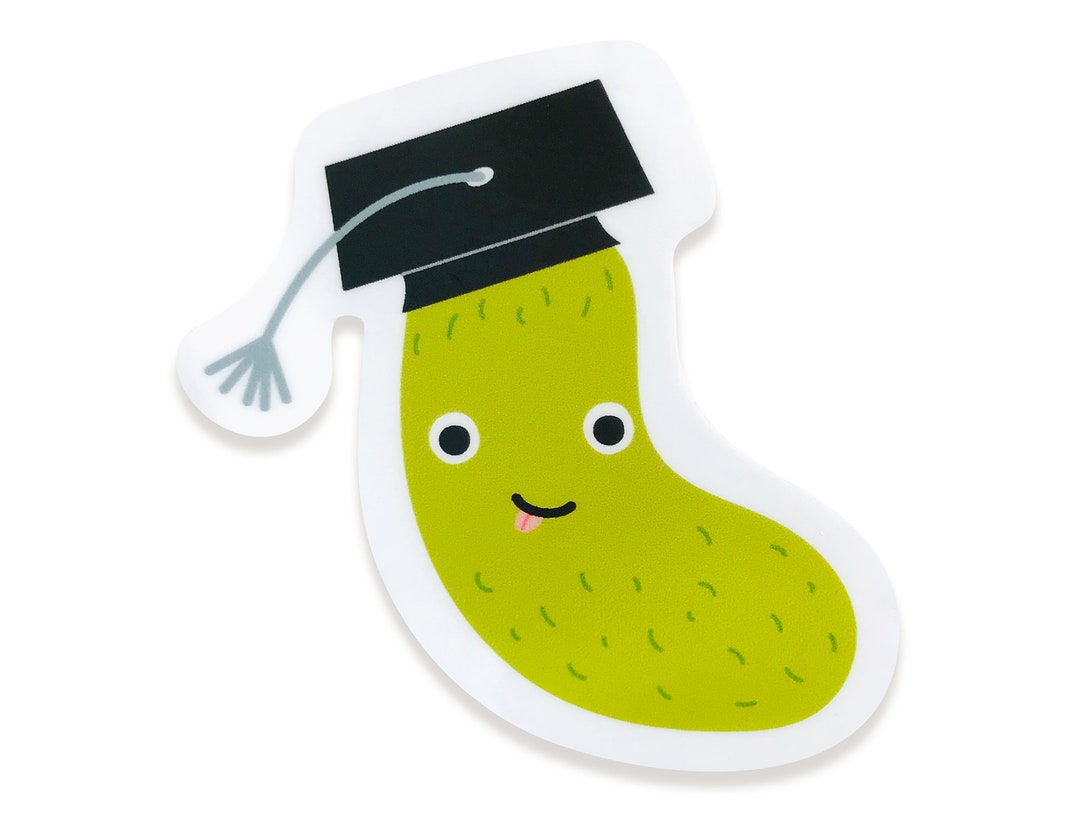 Graduating Pickle Sticker - Big Dill - Vinyl Sticker - Waterproof ...