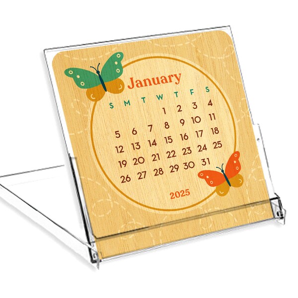 Desk Calendar With Stand - Etsy