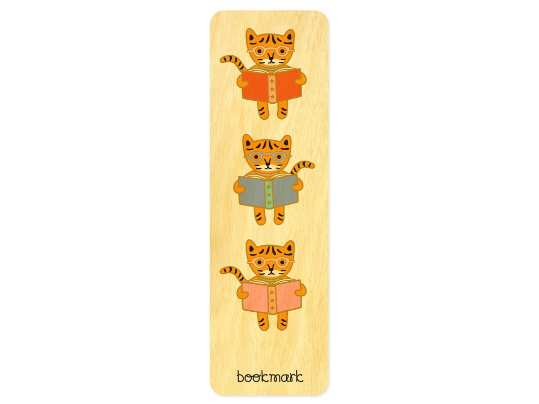 Tiger Wood Bookmark | Birch Bookmark Gift for Readers, Book Lovers and ...